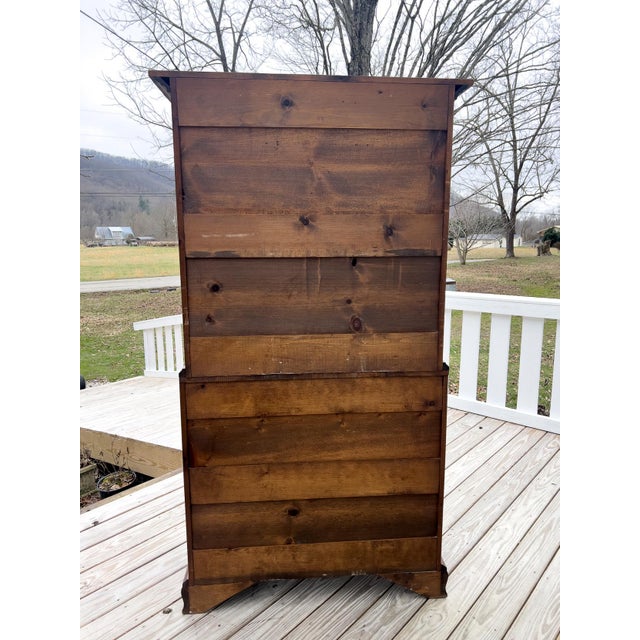 Late 20th Century 12 Drawer Tall Chest on Chest New England Style Pine ...