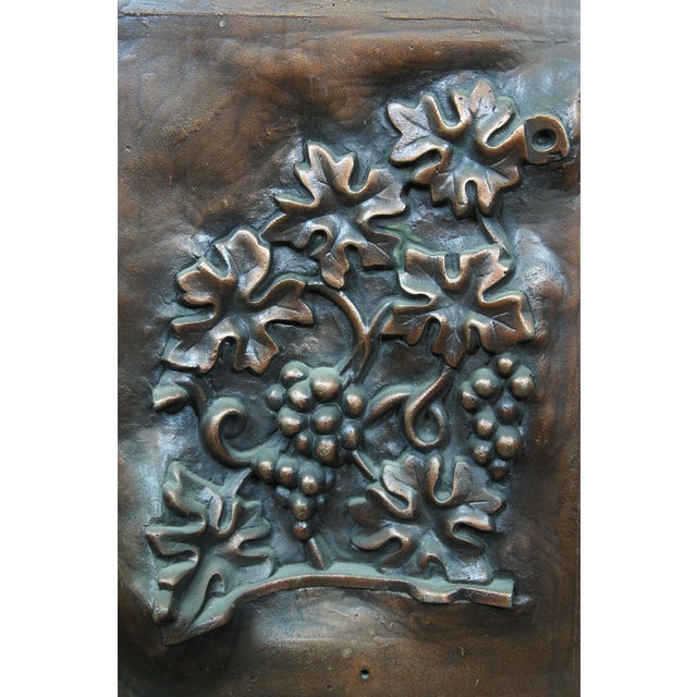 Set of 2 Heavy Antique Copper High Relief Grapevine Grape Wine Molds ...