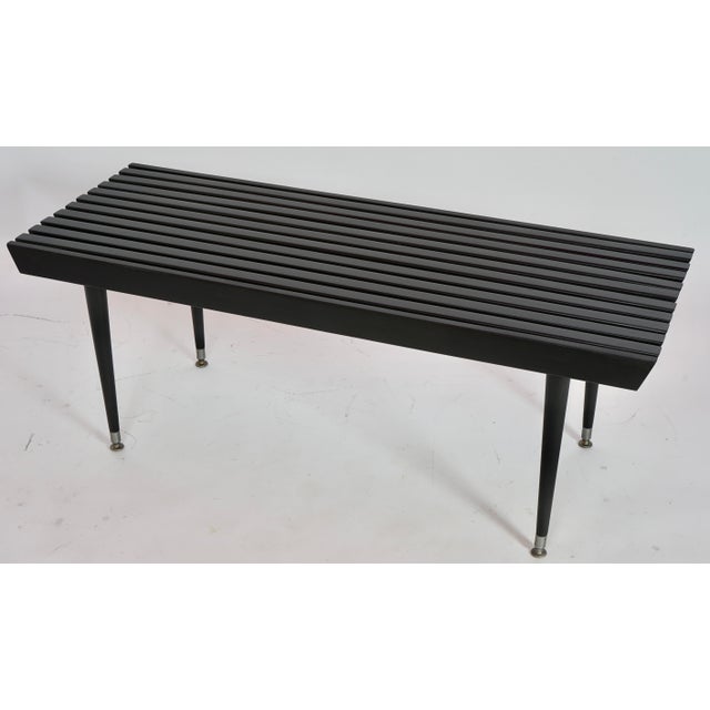 1960s Mid Century Modern Walnut Slatted Table/Bench in the Style of ...