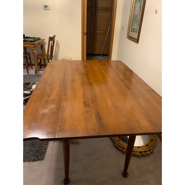 1950s Ll Hitchcock Dining Room Table With Leaves | Chairish