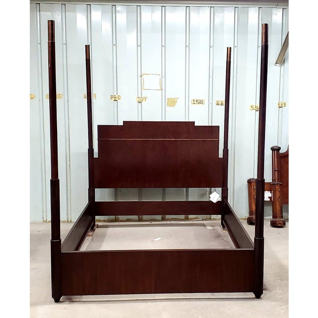 Henredon Furniture Acquisitions French Walnut & Copper Queen Poster Bed ...
