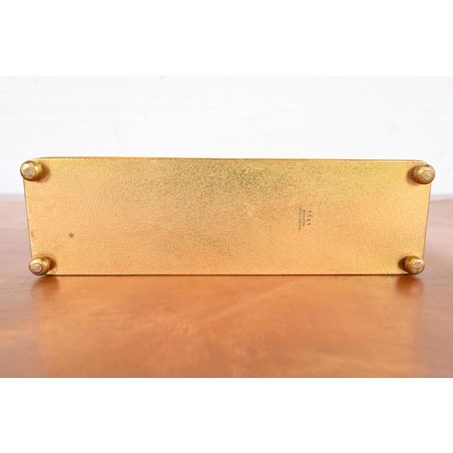 Tiffany Studios New York Graduate Bronze Doré Pen Tray | Chairish