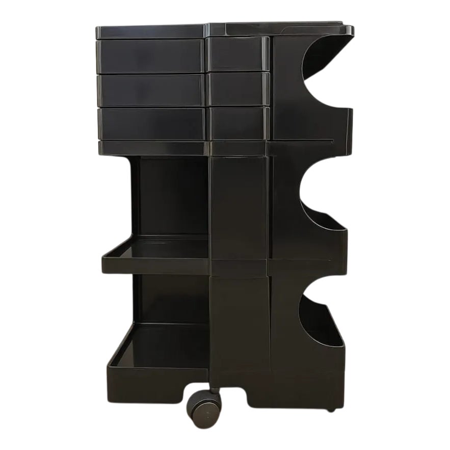 Black Boby Cart by Joe Colombo for Bieffeplast | Chairish