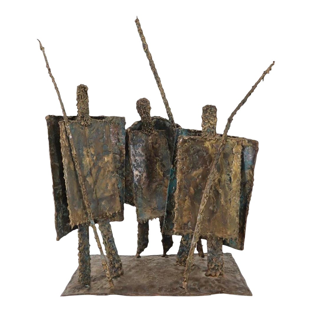 Brutalist Vintage Midcentury Modern Torch Cut Statue by D. Balaman of ...
