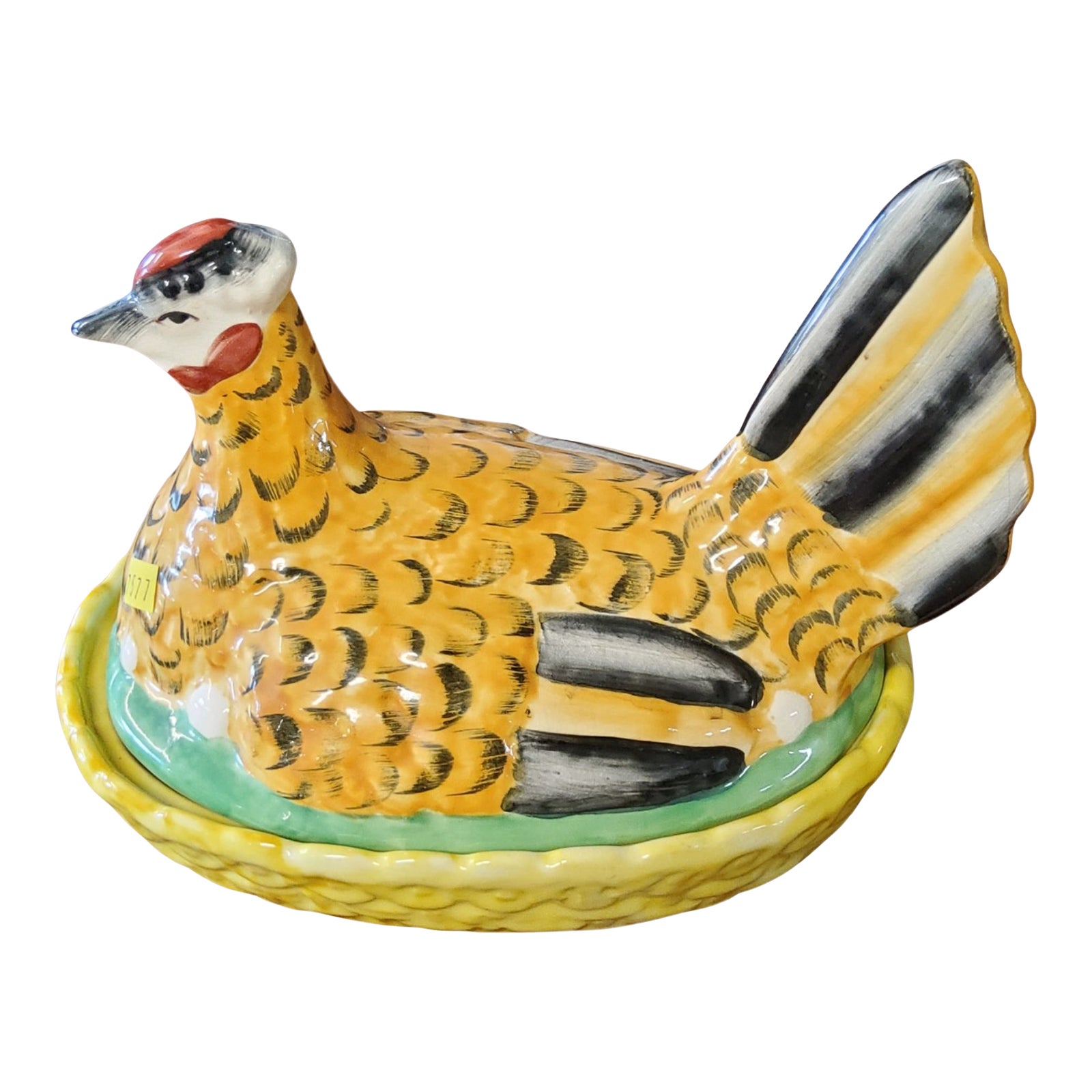 Antique Staffordshire Hen on Nest, England,1880's | Chairish