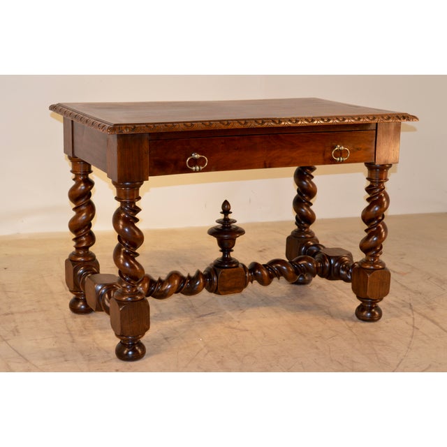 19th C French Walnut Library Table | Chairish