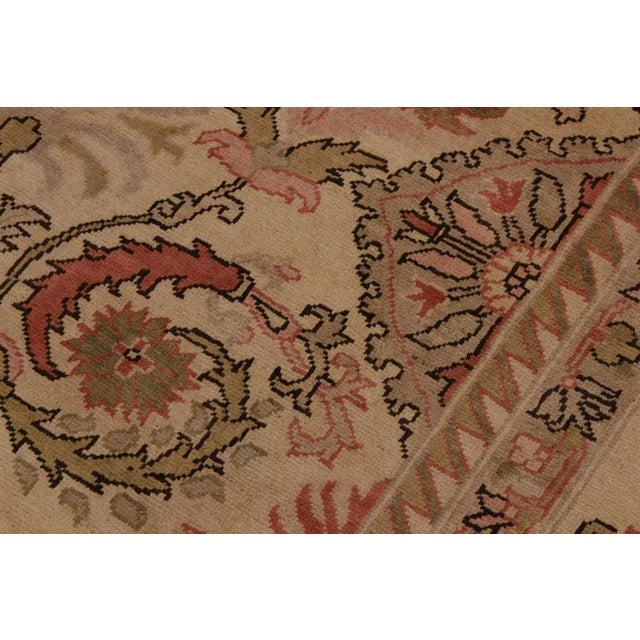 Shabby Chic Kafkaz Beige/Pink Wool Rug -9'5 X 12'10 | Chairish