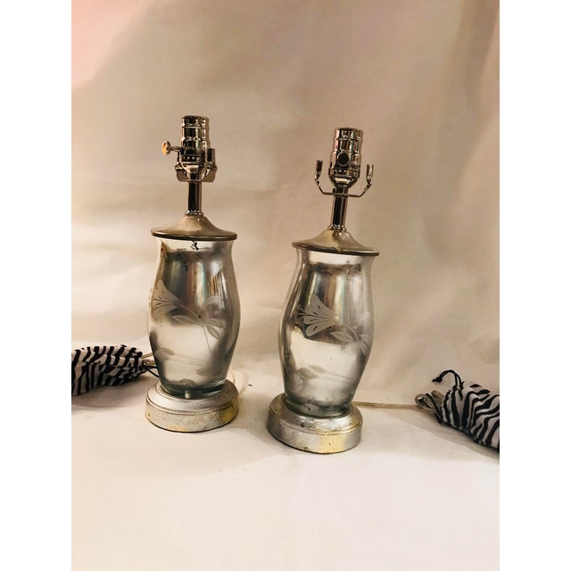 Vintage Mercury Glass Lamps - a Pair | Chairish