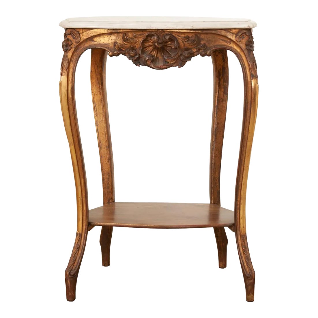 19th Century French Gilt & Painted Louis XVI Table | Chairish