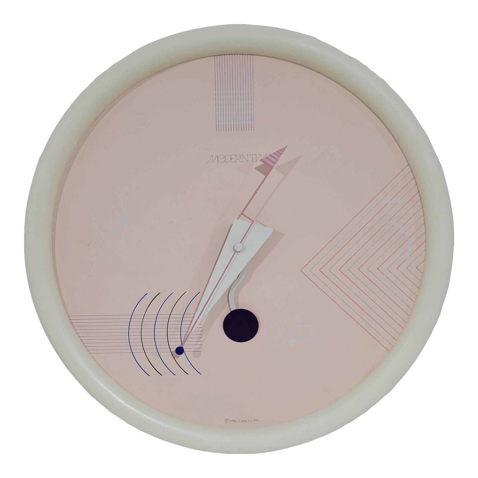 1980s Postmodern Wall Clock by Niclo | Chairish