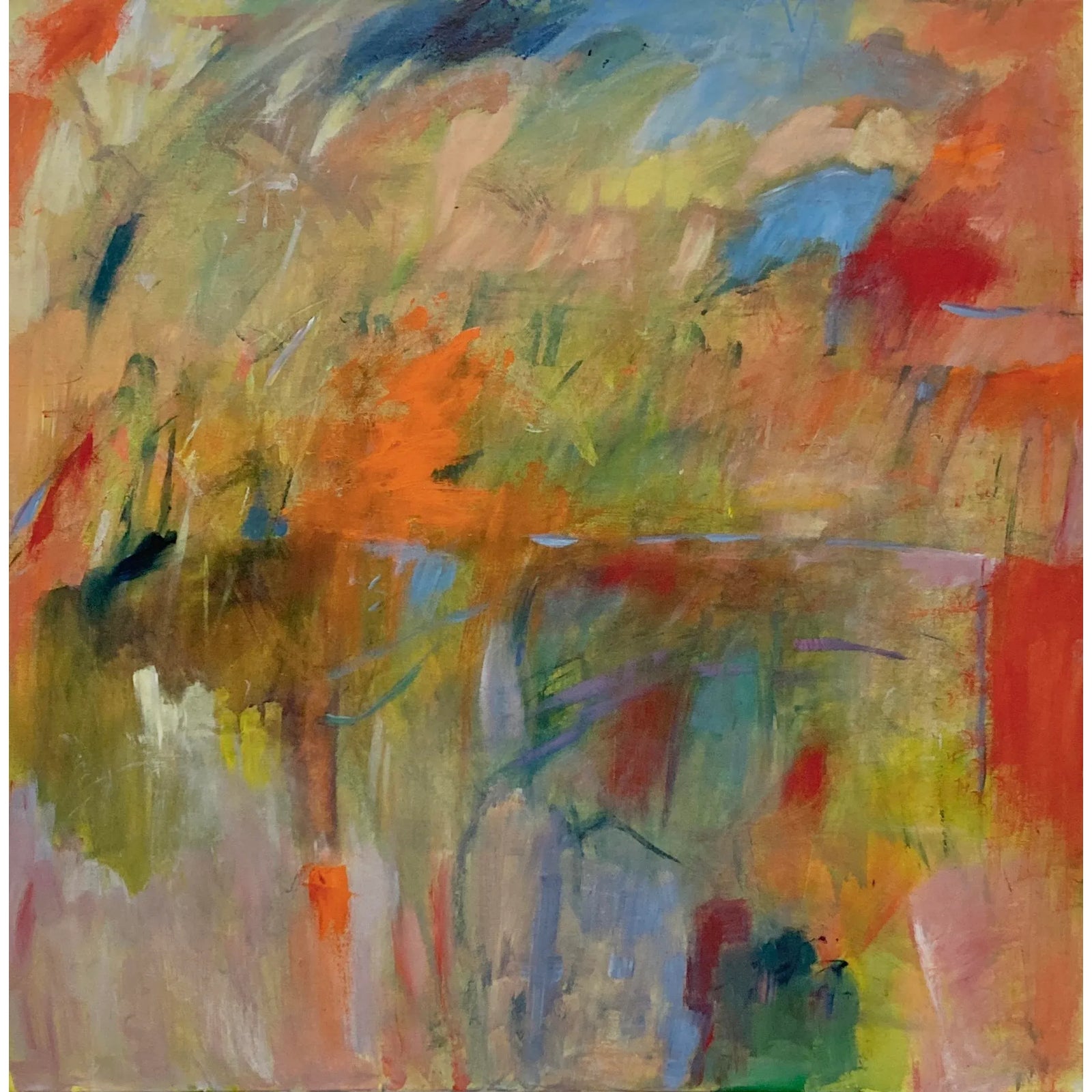 "On the Move" Contemporary Original Abstract Expressionist Acrylic ...