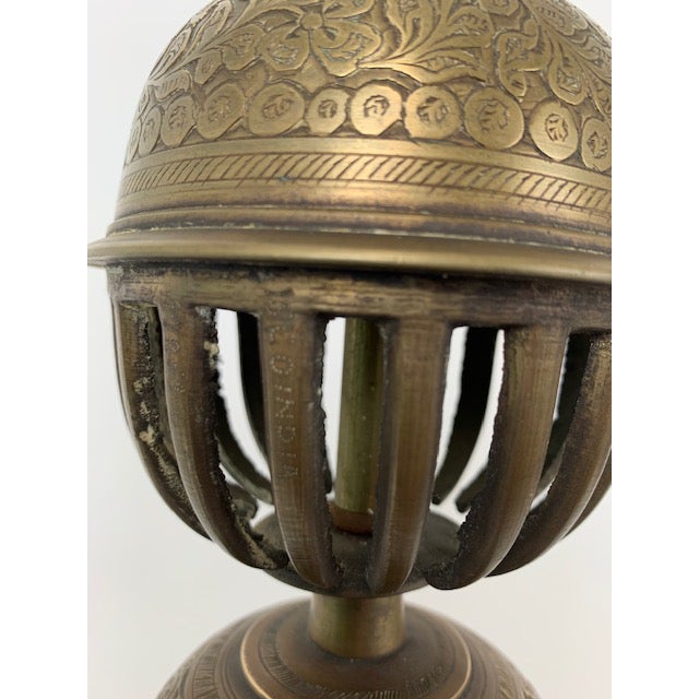 India Brass Bell Lamp With Double Bell Base | Chairish