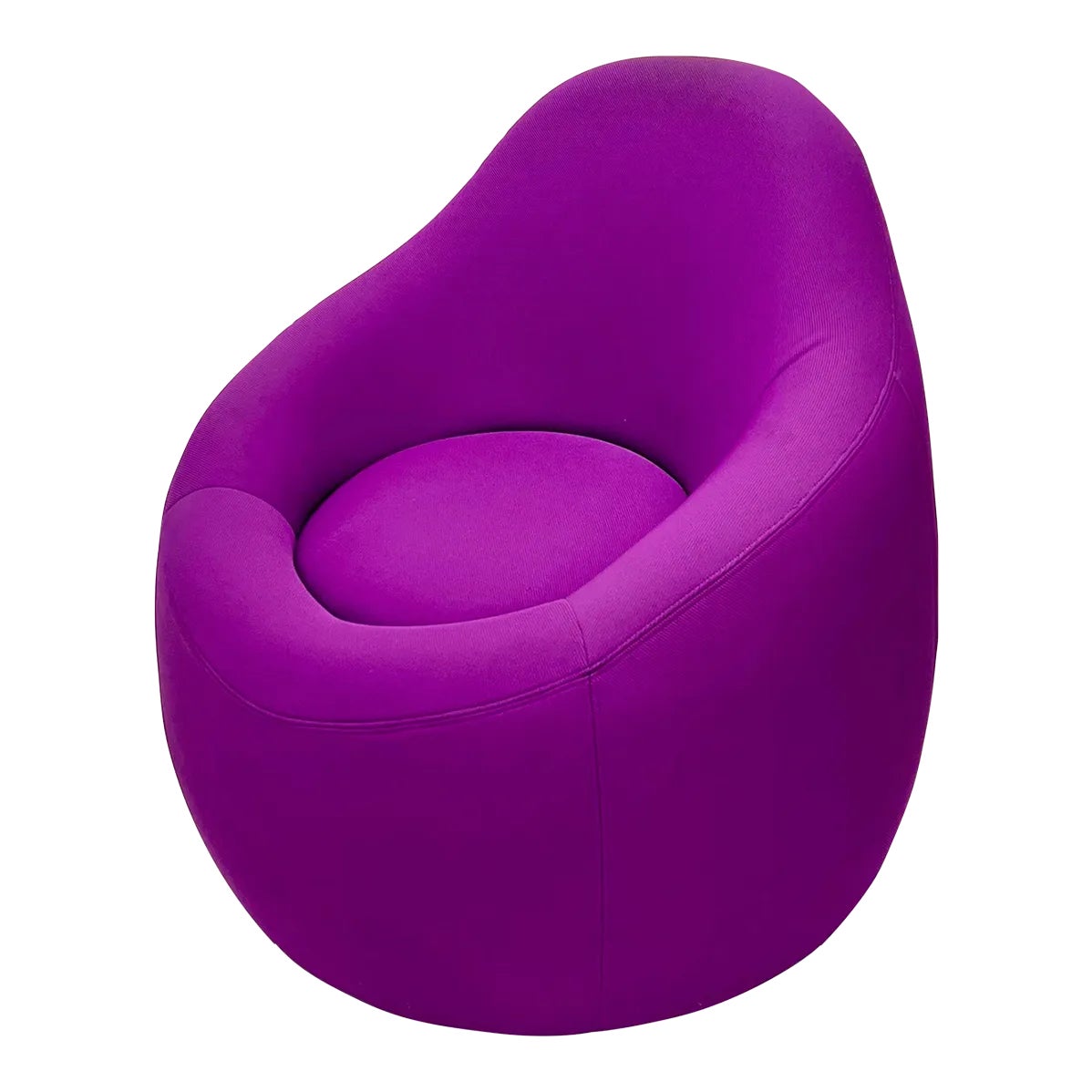 2000s “Blobism” Violet Upholstered Bubble Chair | Chairish