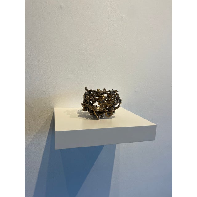 Contemporary Abstract Cast Bronze Sculpture | Chairish