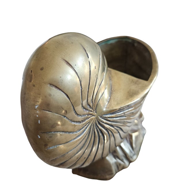 Solid Brass Seashell Planter – Mid-Century Modern Vintage | Chairish