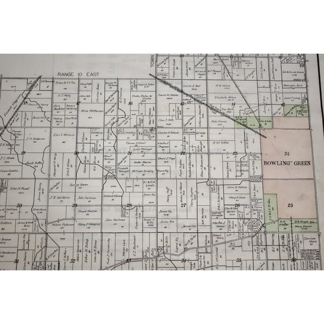 Vintage Framed Decorative Maps - a Pair | Chairish