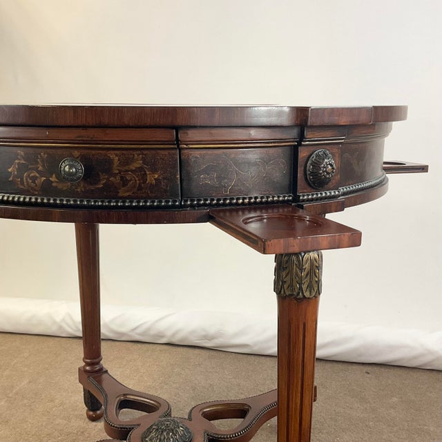 1990s Vintage Neoclassical Italian Florentine Style Game Table After ...