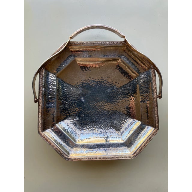 Vintage Art Deco Style Apollo Silver Plate Wedding Basket | Chairish