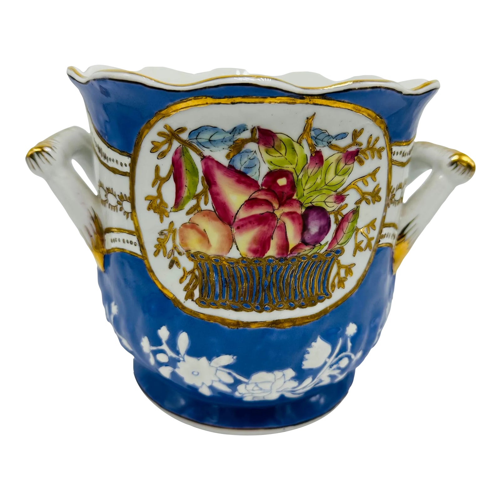 Chinoiserie Ceramic Cache Pot | Chairish