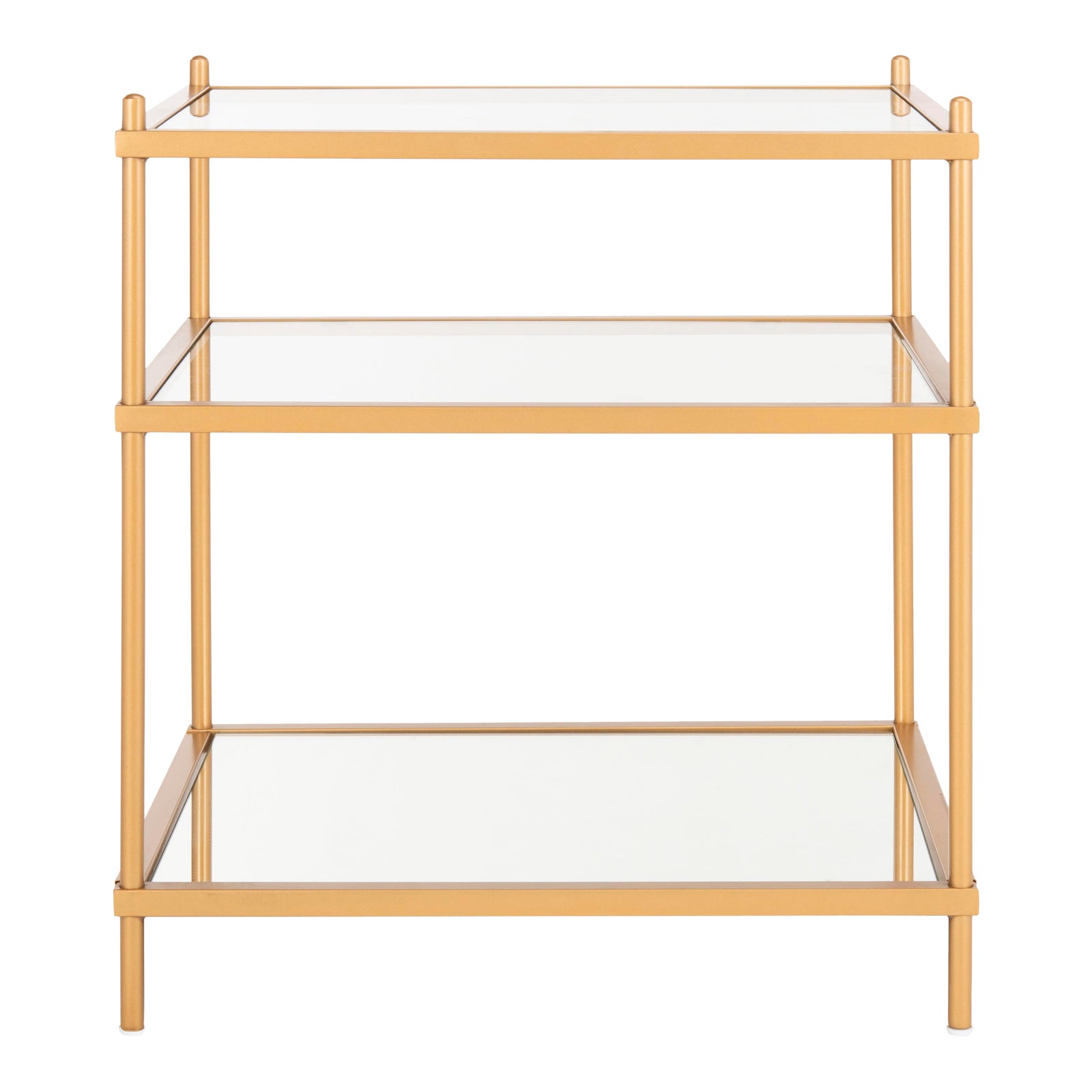 3 Tier Accent Table in Gold | Chairish