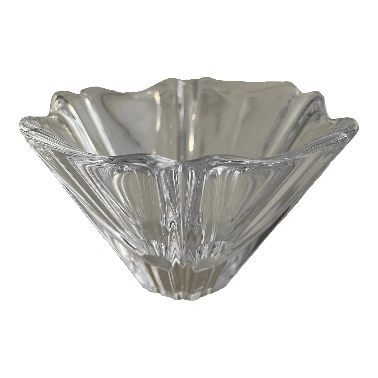 Orrefors Crystal Fleur Bowl | Chairish