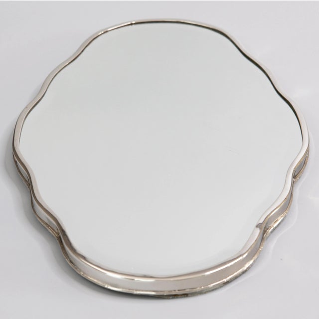 Vintage Silver Plate Mirror Plateau Tray | Chairish