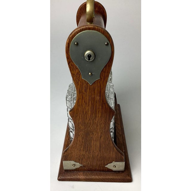 19th Century Tantalus With Two Decanters and Key- 3 Pieces | Chairish