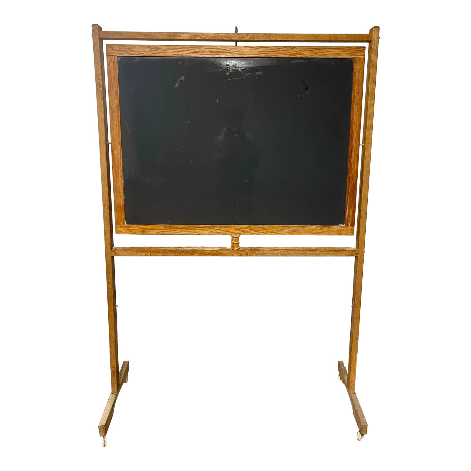 Vintage Old School House Two-Sided Standing Chalk Board | Chairish