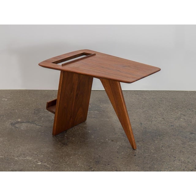 20th Century Jens Risom Walnut Magazine Table | Chairish