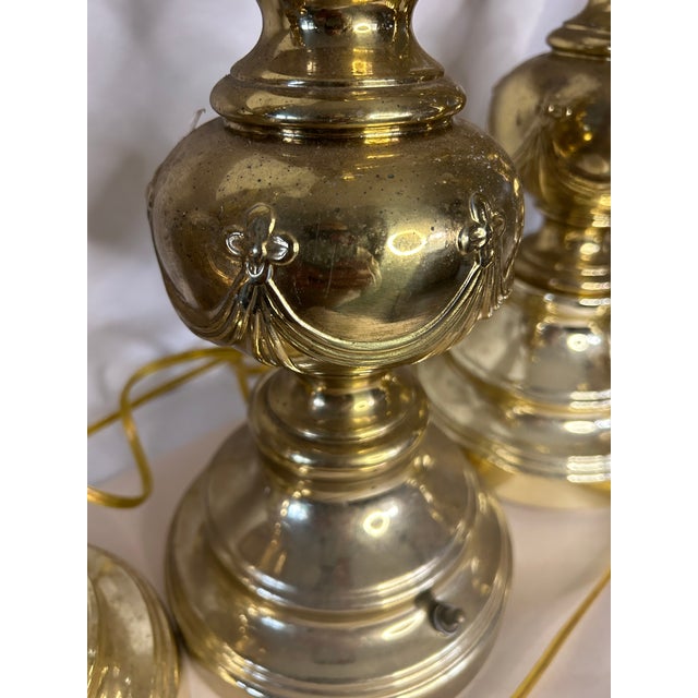 Set of 6 Vintage Mid-Century 1960s Keeder Brass Table Lamps | Chairish