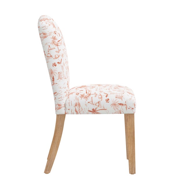 Gray Malin x Cloth & Company Cami Dining Chair in Beach Toile Coral Oga ...
