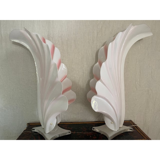 Pair 1970's Roger Rougier Mid-Century Table Lamps | Chairish