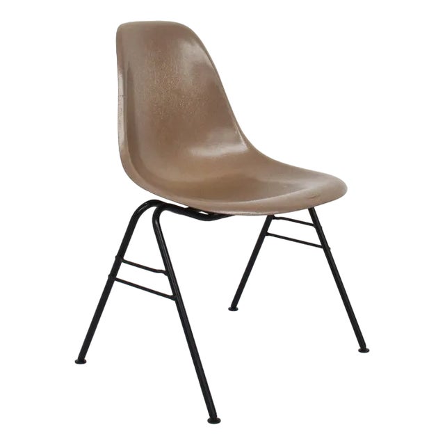 DSX Stacking Chair in Taupe Fiberglass by Charles Ray Eames for Herman Miller USA 1954 Chairish