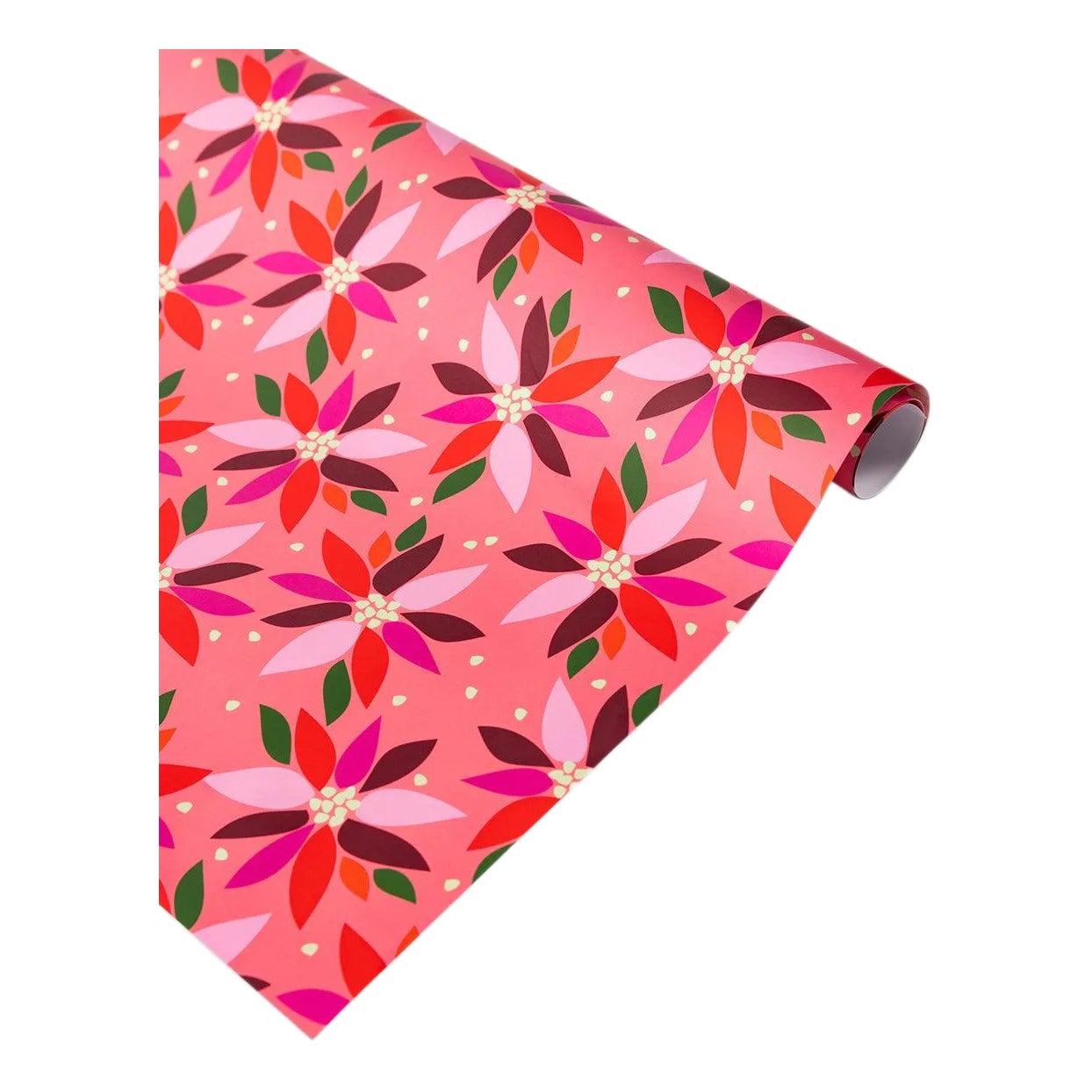 Furbish Wrapping Paper Sheets, Poinsettia, Set of 5 | Chairish