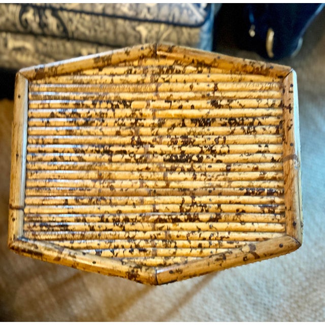 1970s Vintage Hexagonal Brighton Pavilion Burnt Bamboo Tortoise Shell ...