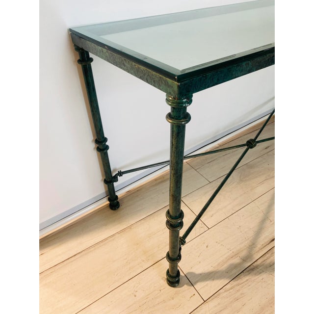 Mid 20th Century Mid-Century Modern Console Table Verdigris Finish ...