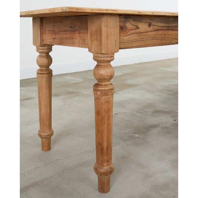 Country Pine Farmhouse Harvest Dining Table 12 Foot | Chairish