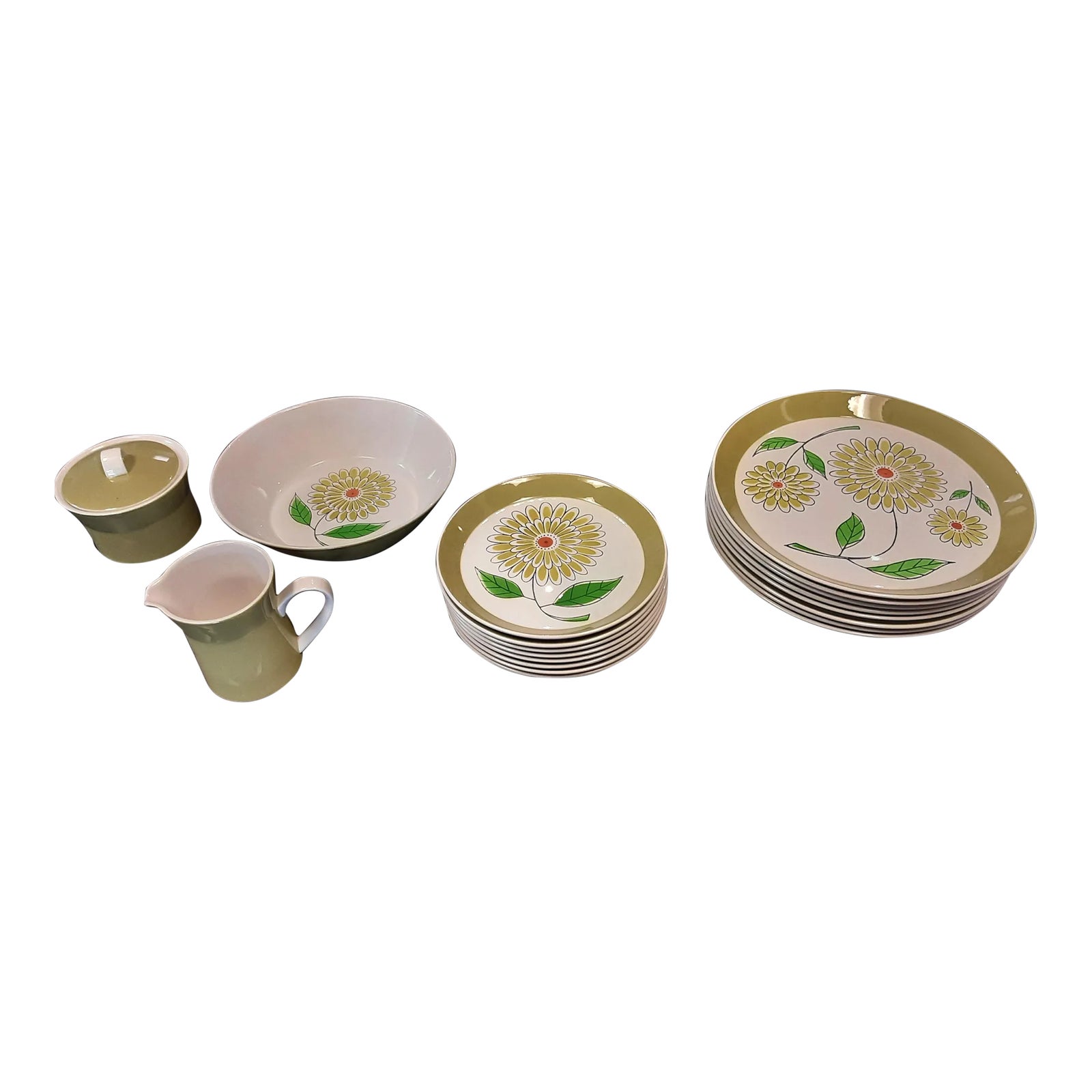 Mid Century Modern Mikasa Duplex Village Ben Seibel 19 Piece Dish Set ...