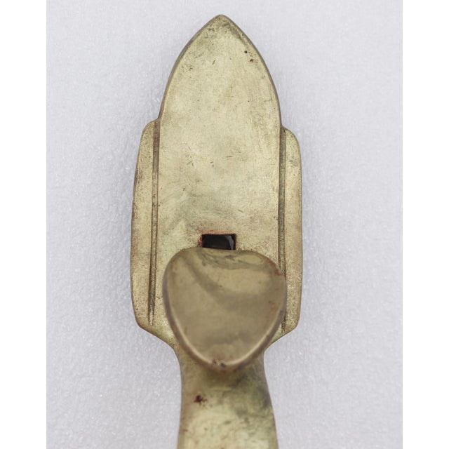 Vintage Art Deco 10.375 In. Brass Thumb Latch Door Pull Handle | Chairish