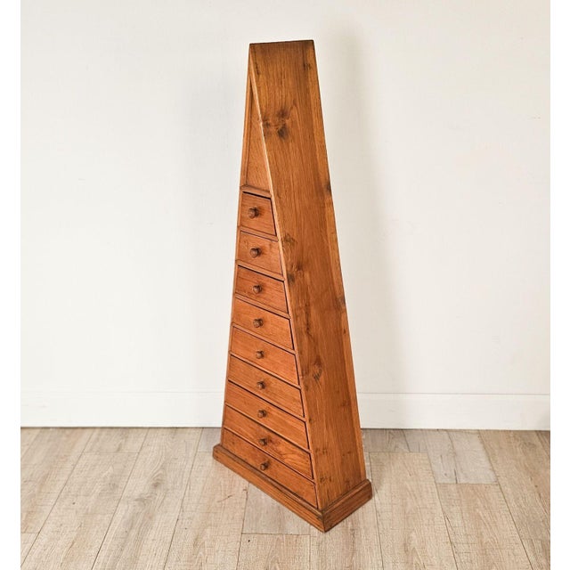 Vintage Triangle Chest on Pedestal, Circa 1975 | Chairish