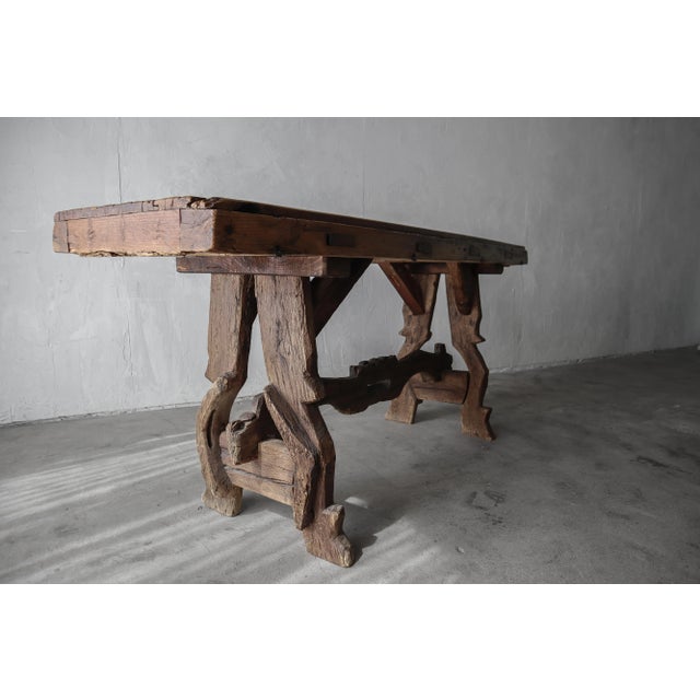 Rustic Antique Console Table | Chairish