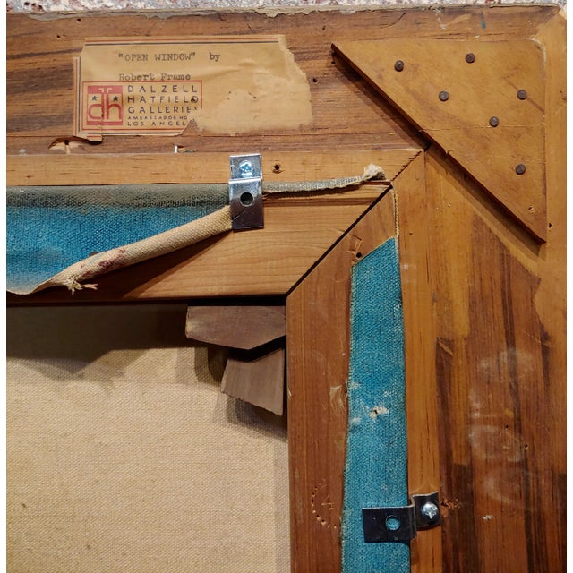 Robert Aaron Frame -Bottle of Wine & Flowers by the Window -Oil ...