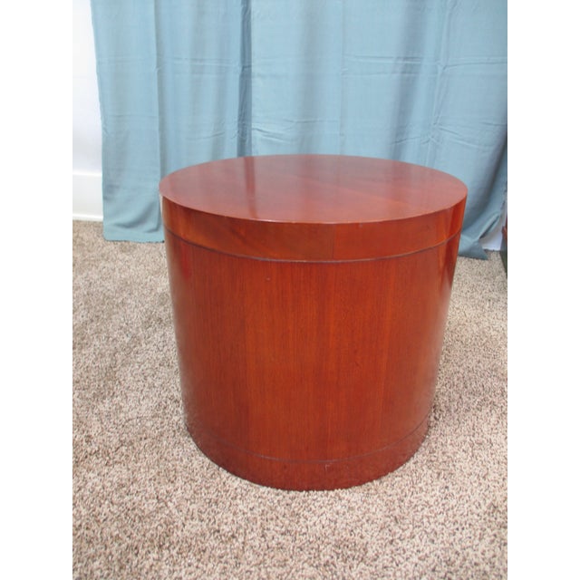 1970s Mid Century Paul Mayen for Habitat Intrex Walnut Drum Table ...