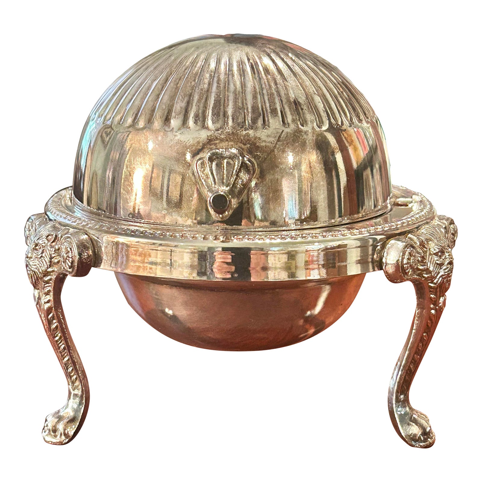 Vintage Leonard Silver Plate Roll Top Caviar or Butter Dish With Glass ...
