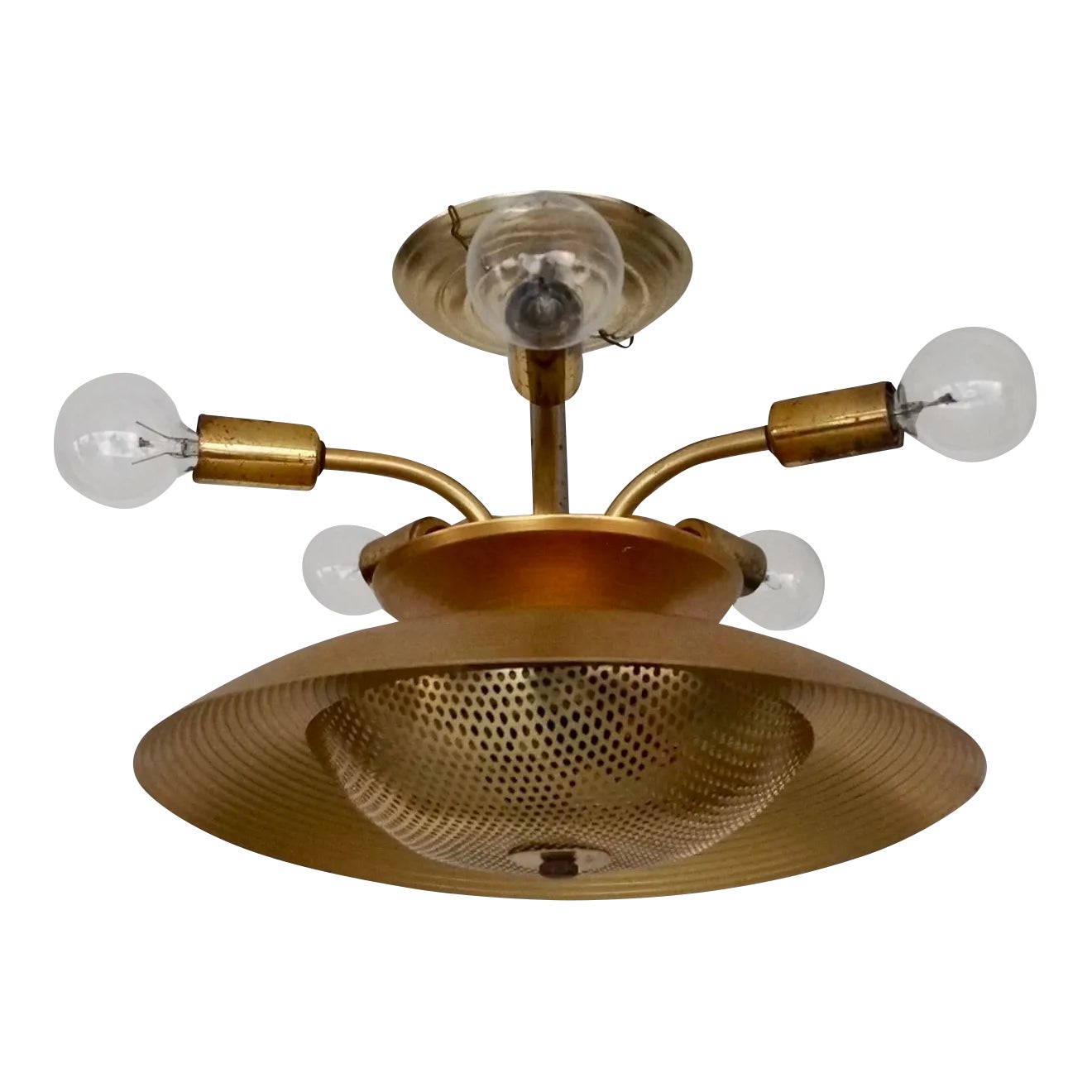 1950's Mid-Century Modern Space Age Light Fixture Pendant | Chairish