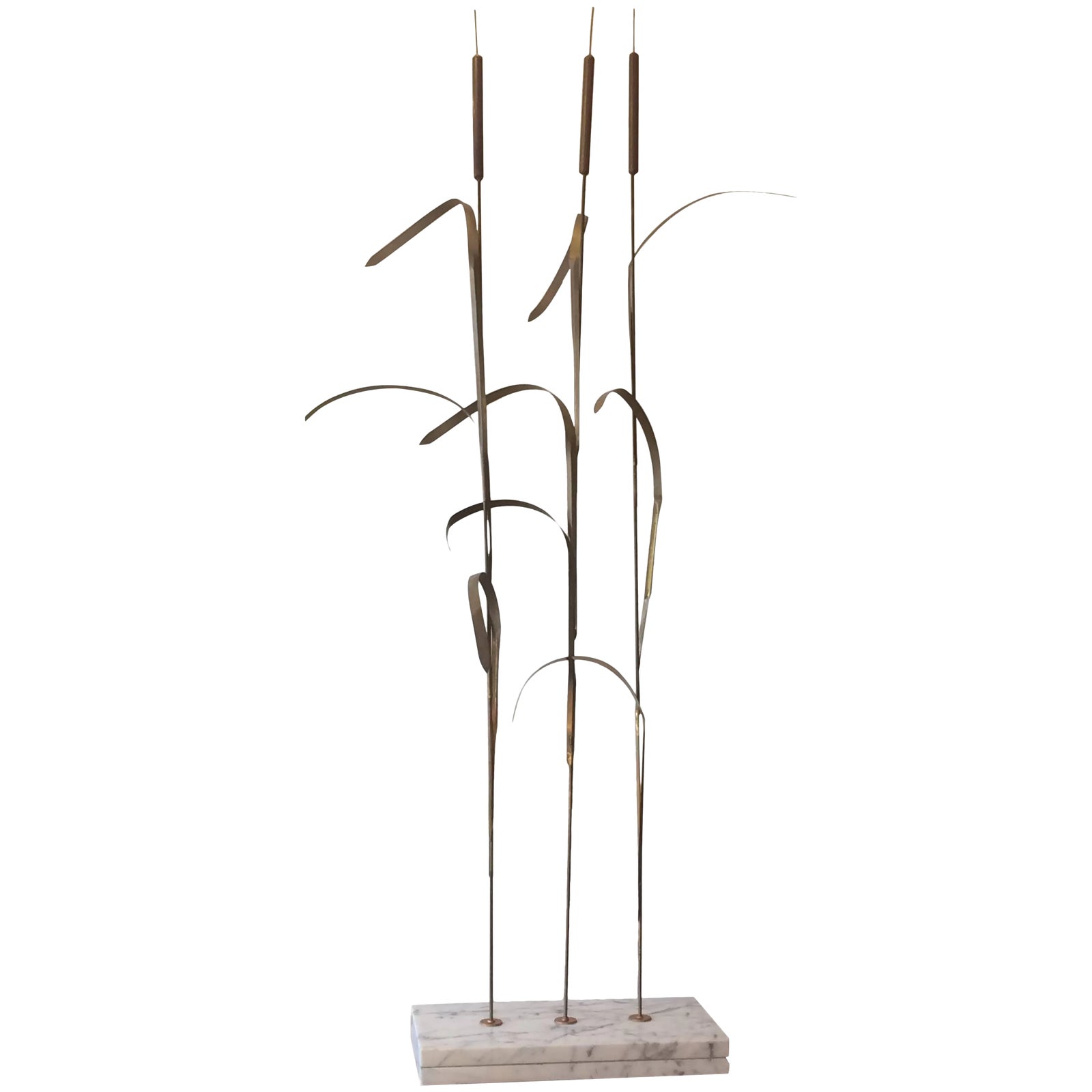 Superlative Very Tall Metal Wheat Motif Sculpture | Chairish