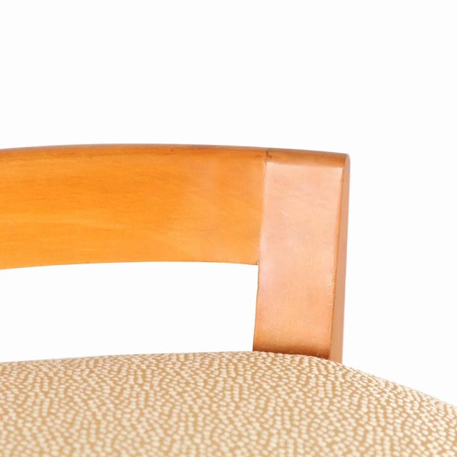 1930s Pair of French Sycamore Art Deco Stools With Gold Silk From ...