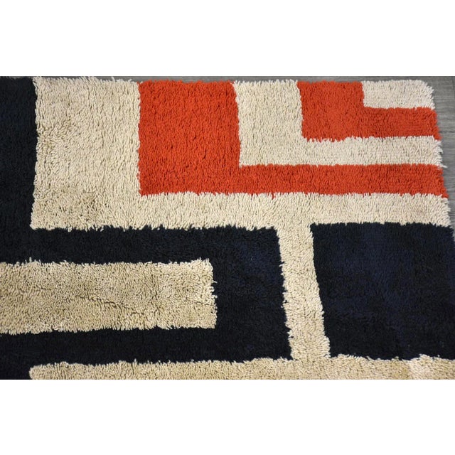 Geometric Mid Century Rug | Chairish