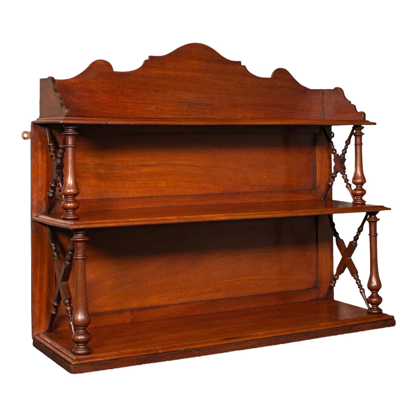 1900s Victorian Antique Mounted Whatnot, English, Bookshelf ...