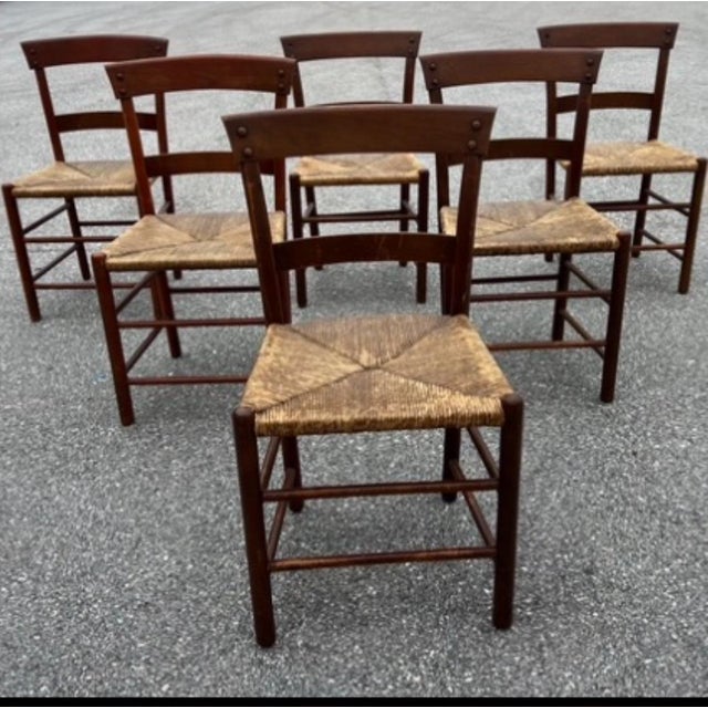 1950s Rustic French Mid-Century Modern Dining Chairs, Style of ...